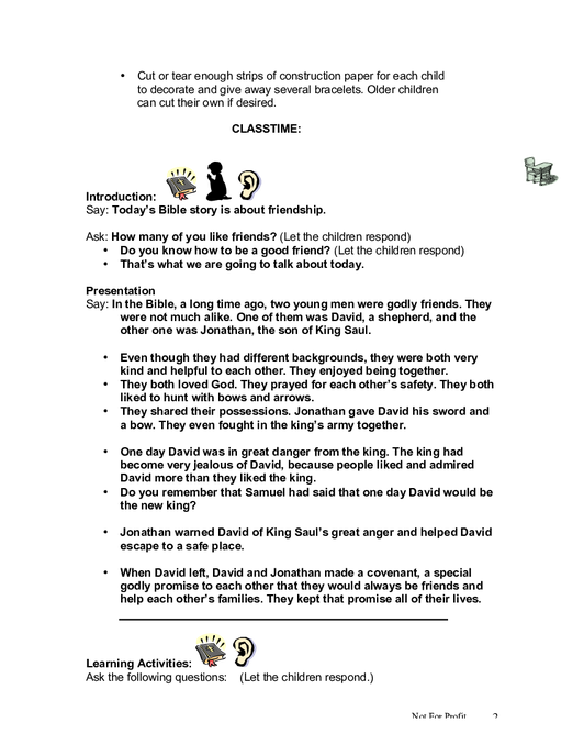 Friendship of David and Jonathan | ForChildren