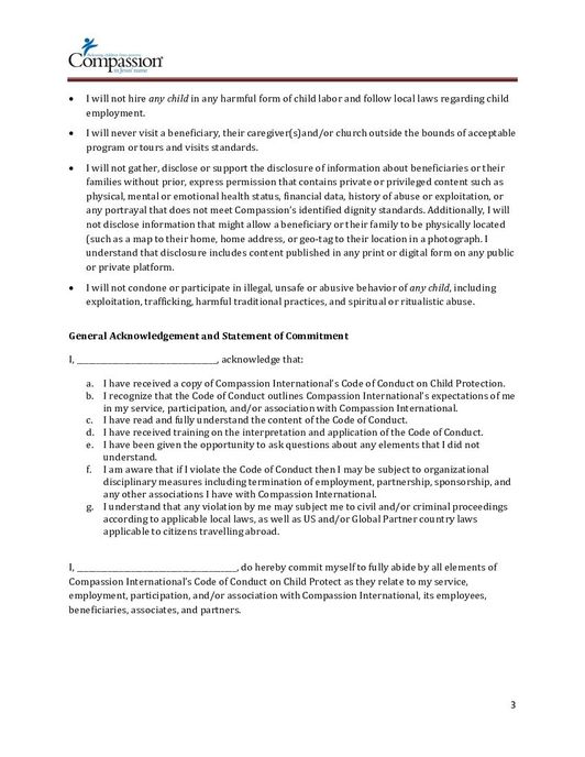Compassion International's Child Protection Code of Conduct | ForChildren